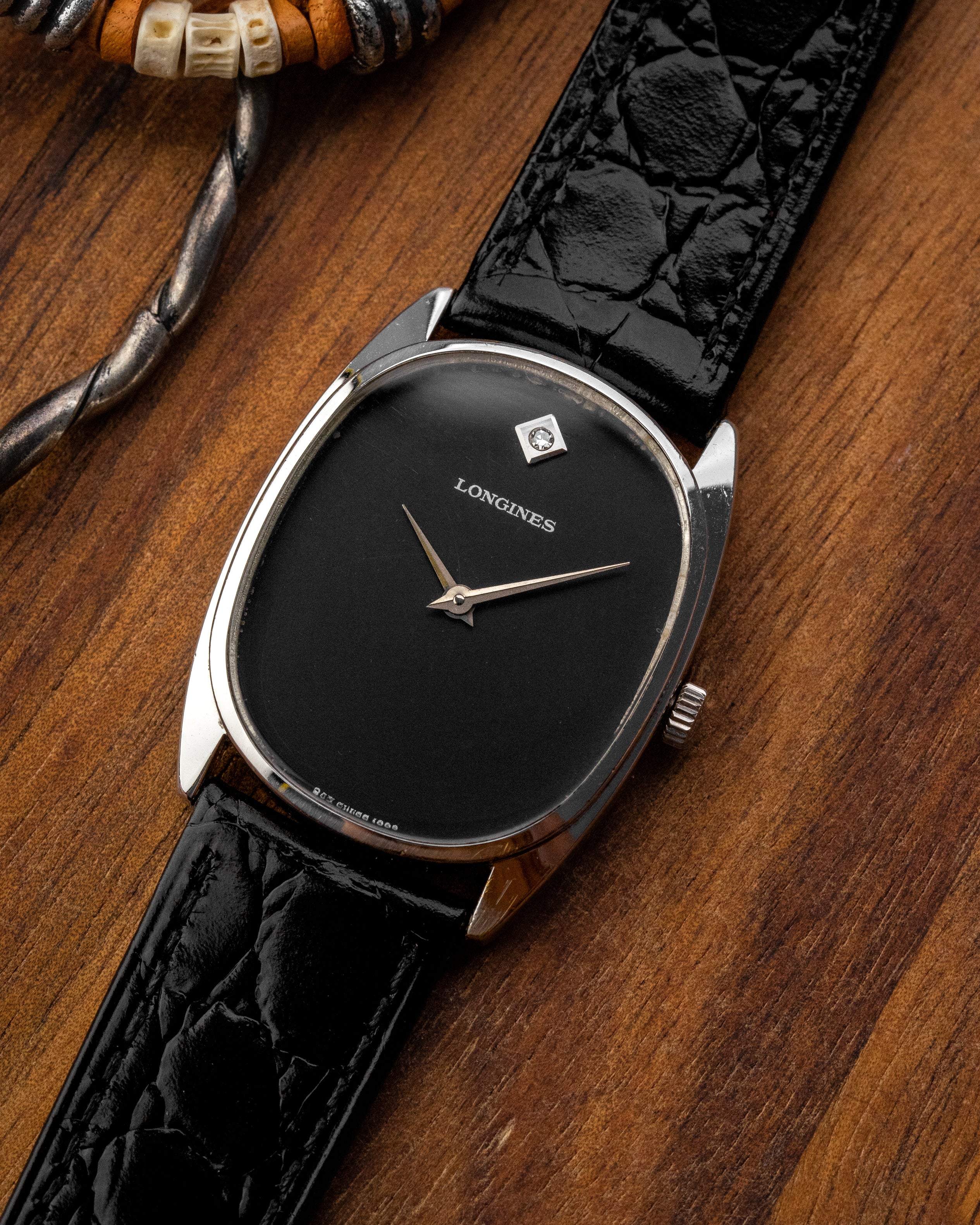 Longines Ellipse "Diamond Pip" Black dial Ref. 1093 (Cal. L847.4 ...